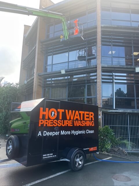 Hot Water Pressure Washing | No More Birds